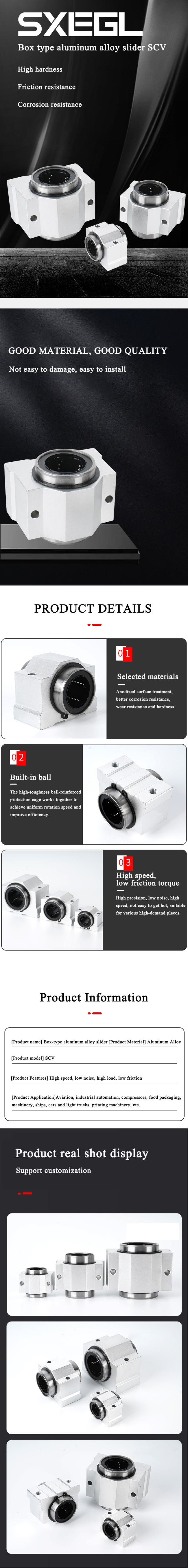 High Strength Linear Bearing Slide Unit