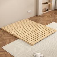 China Tatami Solid Wood Bed Frame Breathable Moisture-proof Foldable Large Size Color Customizable Bedding for sale