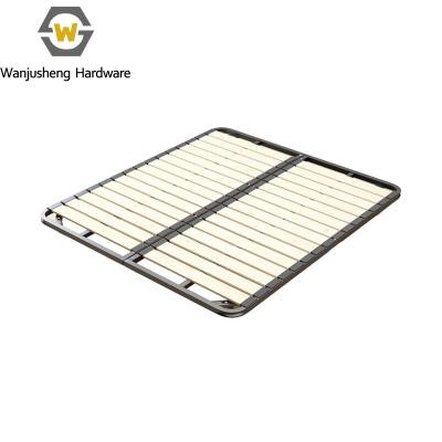 China Foshan Wide Slatted Metal Bed Frame Customizable Color and Size Foldable Double Bed for sale