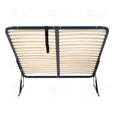 China Metal Bed Base Mechanism with Wooden Slats Detachable Storage - Functioned Bedroom Flat Bed Frame. for sale