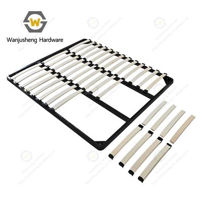China Metal Bed Base Mechanism with Wooden Slats Detachable Storage Function Bedroom Flat Bed Frame for sale