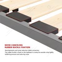 China Bed Frame with Thickened Solid Wood Skeleton Moisture-proof Bed Board Encrypted Design Foldable Tatami Steel Frame Customizable for sale