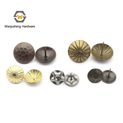 China Direct Sale Modern Style Iron Nail Bubble Thick Pattern Decorative Nail Pushpin for Soft Sofa Drum Nail Head for sale