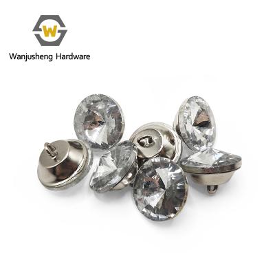 China Gem Flower Upholstered Crystal Buttons Sofa Crystal Button Tufted Buttons Background Wall Decorative Crystal Drill Buttons for sale