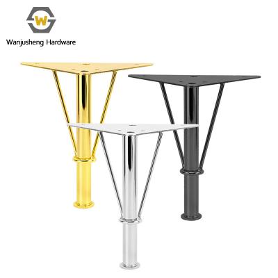 China Wanjusheng New Furniture Hardware Bed Foot Metal Sofa Leg TV Stand Foot Furniture Support Accessories for sale