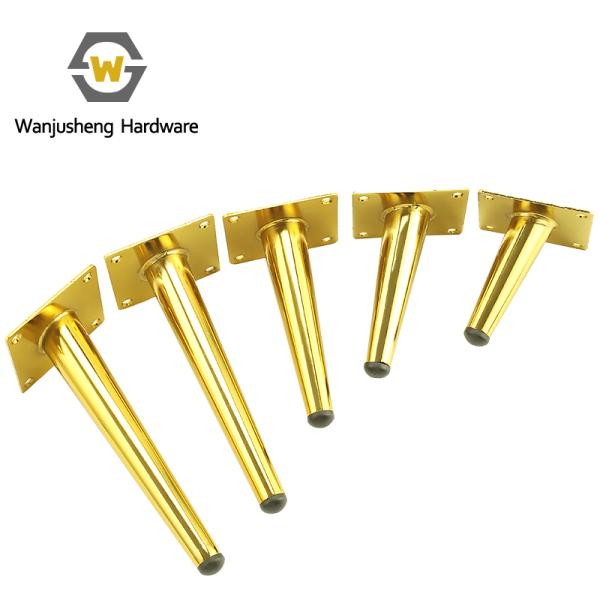 Quality Hardware Furniture Legs Manufacturer Gold Black Tapered Cabinet Chair Sofa Tv Cabinet Legs Metal Iron Table Legs for sale