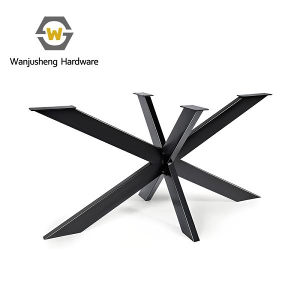 Quality Heavy-Duty Wrought Iron Table Leg Brackets Metal Desk Feet Large Wooden Slab Dining Table & TV Stand Furniture Support Legs for sale