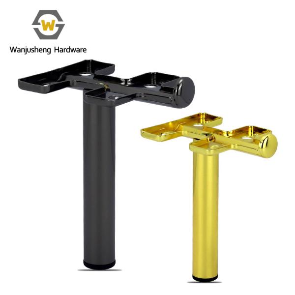 Quality Round Tube Sofa Feet Feature Decorative Chrome Bed Sideboard Feet Metal Sofa Legs Gold Metal Furniture Supporting Legs for sale