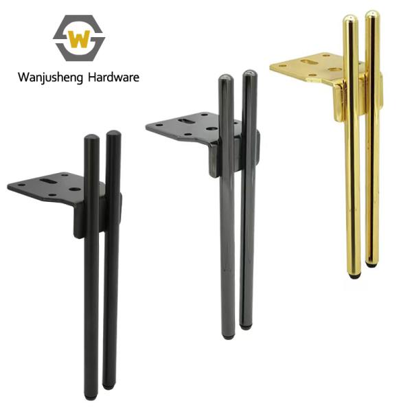 Quality Black and Gold Furniture Metal Legs Custom-made Iron Metal Furniture Legs Modern Sofa Legs for sale
