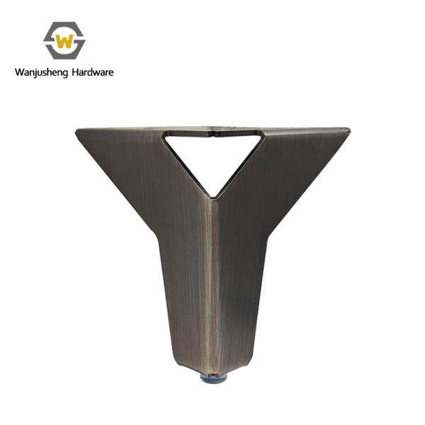 Quality Wanjusheng Furniture Hardware Furniture Feet Metal Gun Black Table Legs Modern Sofa Legs for sale
