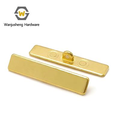 China Hardware Sofa Button Rectangular Pendant Throw Pillow Decorative Buckle Golden Sofa and Bedhead Upholstered Buckle for sale
