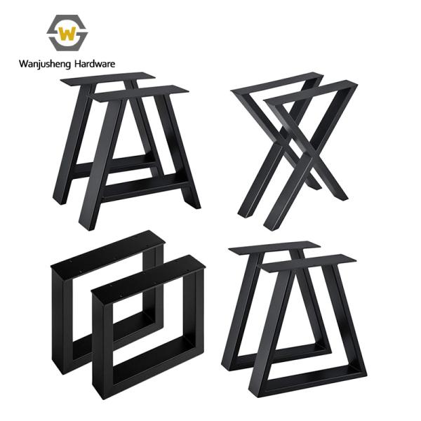 Quality Professional Hardware Home Desk Feet Square Table Frame Furniture Leg Metal Table Legs for sale