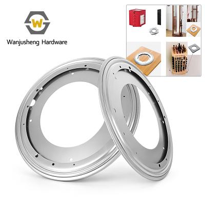 China 360 Degree Free Rotating Iron Turntable Galvanized Hollow Round Full Ball Bearing Swivel Base for Display Stand & Desk for sale