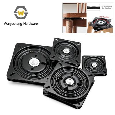 China Thickened Heavy-Duty Full Ball Square Swivel Plate Steel Universal Rotating Base Chair Display Stand Dining Kitchen Furniture for sale