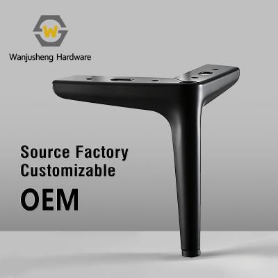 China Metal Furniture Legs TV Cabinet Legs Coffee Table Support Legs Soft Bed Hardware Fittings with Anti-slip Rubber Pads for sale