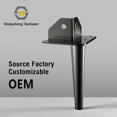China Mirror Polished Double-fixed Tapered Furniture Feet Tv Cabinet and Sofa Support Legs with Rubber Pads for sale