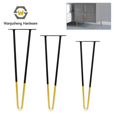 China Heavy-Duty Strong Metal Table Leg Bracket V-Shape Wire Legs for Dining Bench Coffee Table Tea Table Living Room Furniture for sale