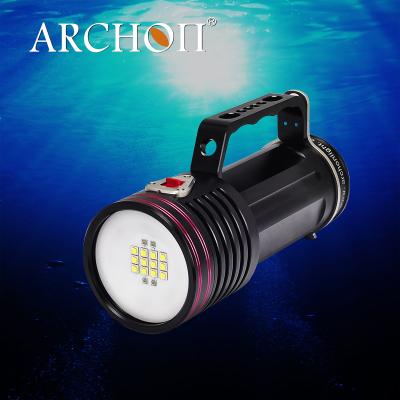 Cina 5000K luce subacquea bianca nera di fotografia del CREE XM-L2 U2 LED 6500 lumi in vendita
