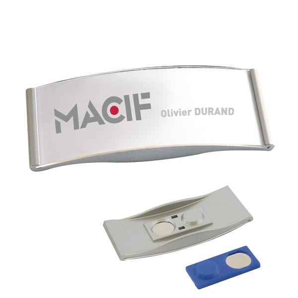 custom metal magnetic name badges name tag holders wholesales with insert paper