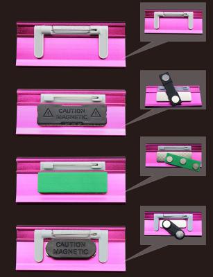 China El nombre magnético reutilizable de encargo marca la insignia de nombre con etiqueta con el proveedor del papel del nombre del parte movible en venta