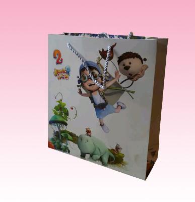 China custom promotional recyclable full color paper bag distributors with all kinds size for sale