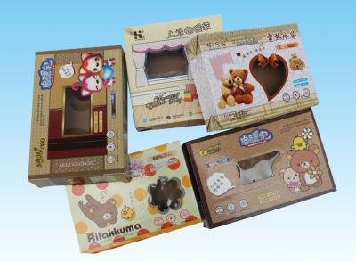 China caja de papel reciclada a todo color de lujo de encargo con la cubierta del plástico transparente en venta