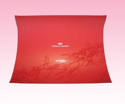 China fabricante de papel de lujo de encargo de la impresión de la caja de la almohada con el logotipo ULTRAVIOLETA del punto en venta
