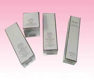 China custom luxury CMYK color folded paper perfume box with embossed logo for sale