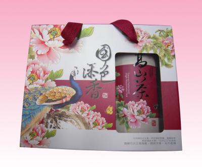 China custom printed paper tote bags wholesale with window supplier for sale