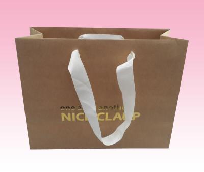 China custom resealable brown kraft paper bags with hot stamping manufaturer for sale