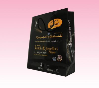 China custom black paper gift bags with handles packaging printing manufacturer for sale