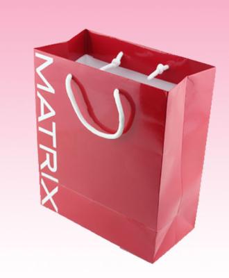 China custom red paper handle bags bulk for gift handmade printing factory for sale