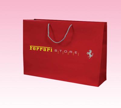 China custom red paper handle bags bulk for gift handmade printing factory for sale