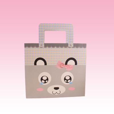 China custom OEM brown kraft paper shopping bag printing with flat paper handle factory for sale