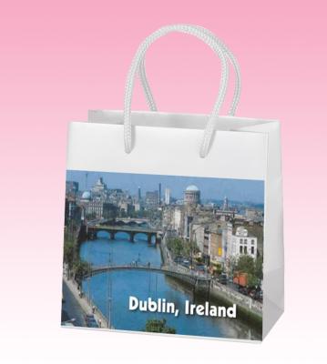 China custom printed paper advertising bag packaging with full color  factory for sale