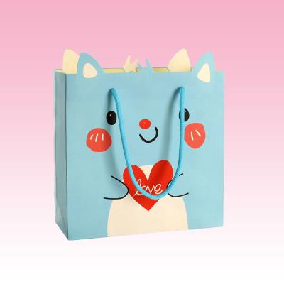 China custom colored advertising paper carry bag with artwork printing for sale