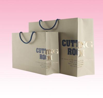 China custom branded paper bags with logo hot stamping manufacturer for sale