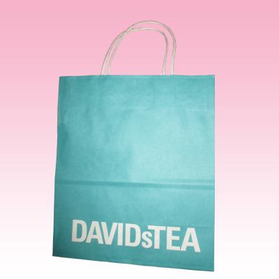 China custom small plain kraft paper bags supplier with Twisted paper handle for sale