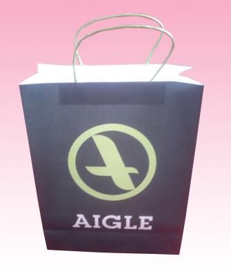 China custom small plain kraft paper bags supplier with Twisted paper handle for sale