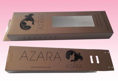 China custom luxury paper packaging box printing supplier for hair extension with PVC / PET window for sale