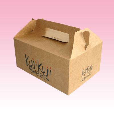 cajas de regalo personalizadas de encargo del papel de Kraft en el bulto para el fabricante de la torta