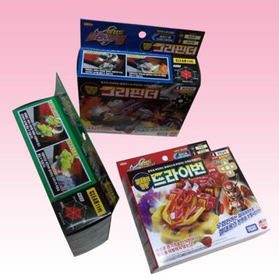 China fabricante cuadrado de encargo de la plantilla de la caja de papel con la impresión a todo color para el juguete en venta