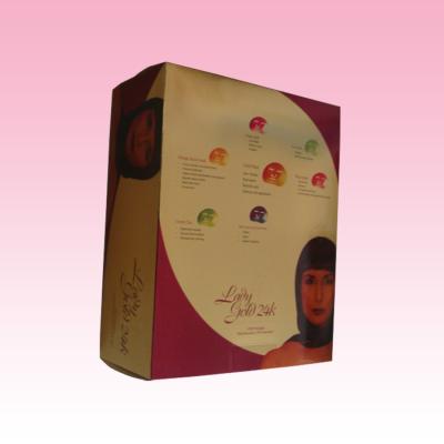 China Fabricante de impresión de caja de papel de arte de oro de lujo personalizado para máscara facial en venta
