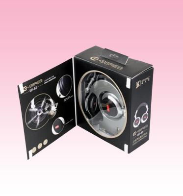 China impresión plegable de encargo de la caja de papel de arte con los paquetes electrónicos de la tapa de la ventana del PVC en venta