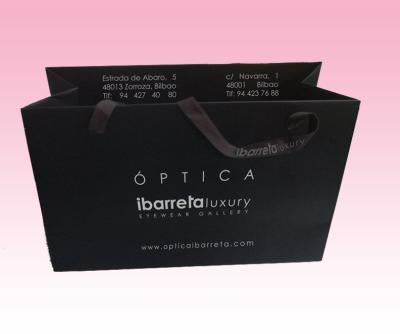 custom recycled black paper gift bags wholesale with cotton ropes company
