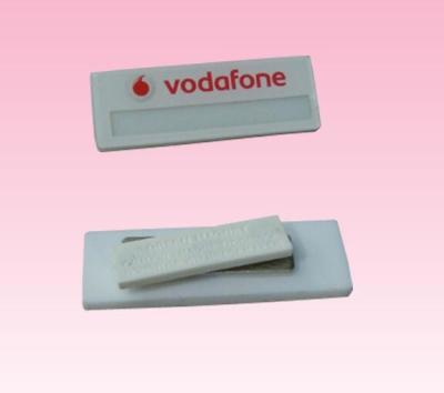 China las insignias de nombre magnéticas del metal de encargo nombran tenedores de la etiqueta las ventas al por mayor con el papel del parte movible en venta