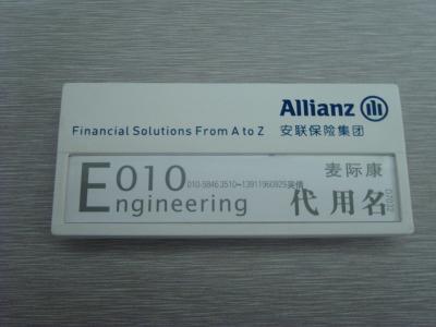 China custom plastic name badge holders personalized staff name tag manufacturer with size for sale