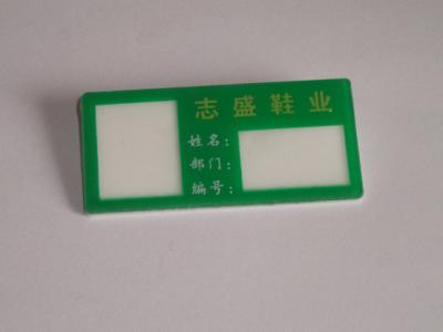China custom plastic name badge holders personalized staff name tag manufacturer with size for sale