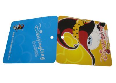 China custom folded garment paper cardboard hang tag manufacturer with design printing for sale