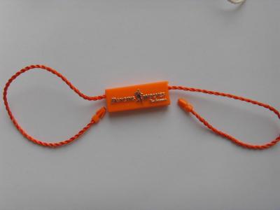 China custom garment  hang tag string seal plastic tag factory with brand logo design for sale